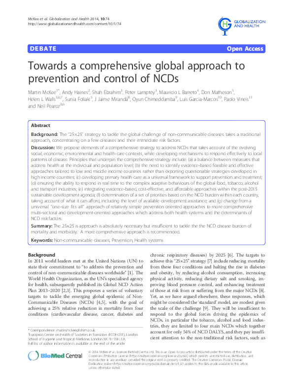 (PDF) Towards a comprehensive global approach to prevention and control ...