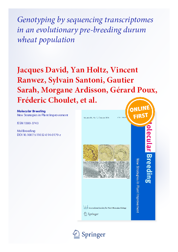 (PDF) Genotyping by sequencing transcriptomes in an evolutionary pre ...