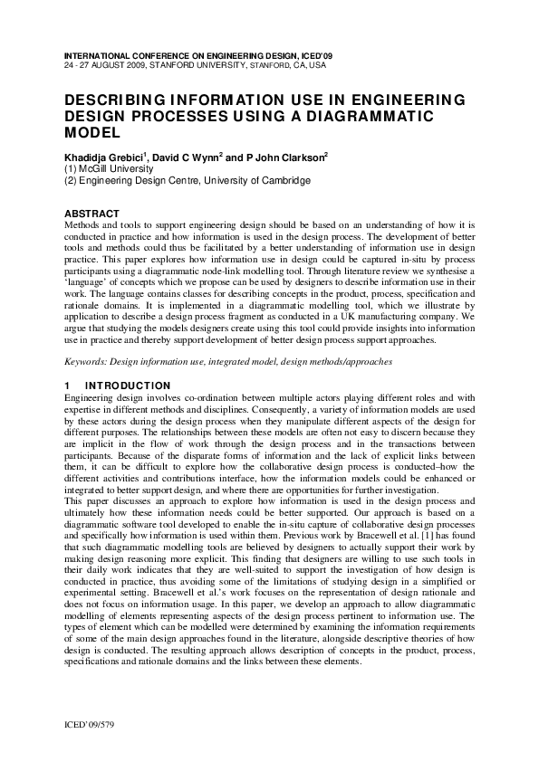 (PDF) Describing information use in engineering design processes using ...