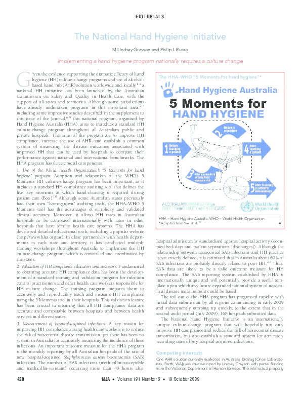 (PDF) The National Hand Hygiene Initiative