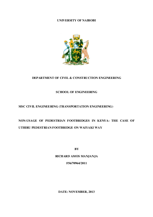 (PDF) UNIVERSITY OF NAIROBI DEPARTMENT OF CIVIL & CONSTRUCTION ...