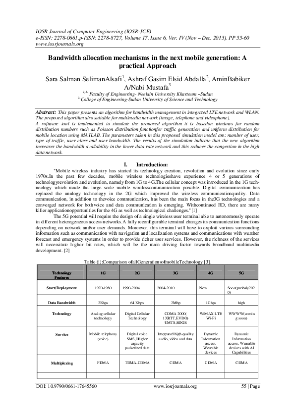 (PDF) Bandwidth allocation mechanisms in the next mobile generation: A practical Approach