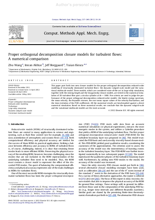 Pdf Proper Orthogonal Decomposition Model Order Reduction Of Nonlinear Ic Models Tamara