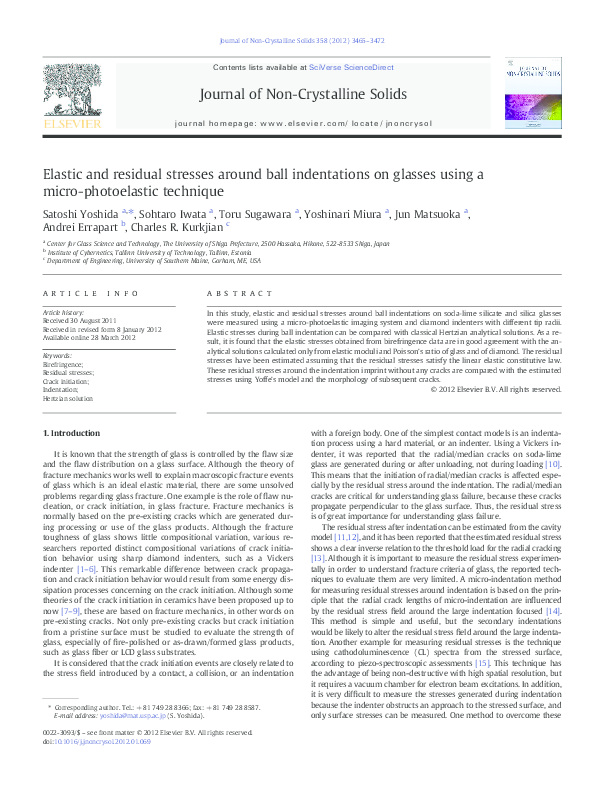Calibration of Glass with Low Photoelastic Constant using Phase ...