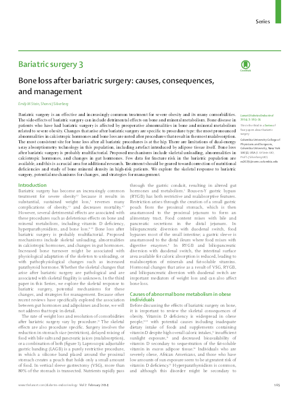 (PDF) Bone loss after bariatric surgery: causes, consequences, and ... (PDF) Bone loss after bariatric surgery: causes, consequences, and ...
