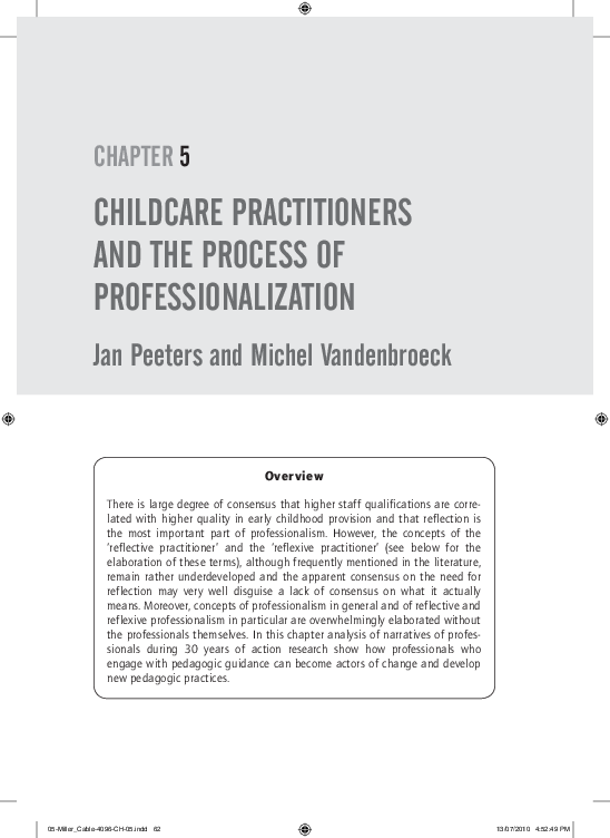 (PDF) Childcare Practitioners and the Process of Professionalization