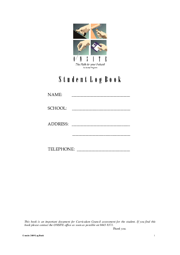 (PDF) Workplace learning log book