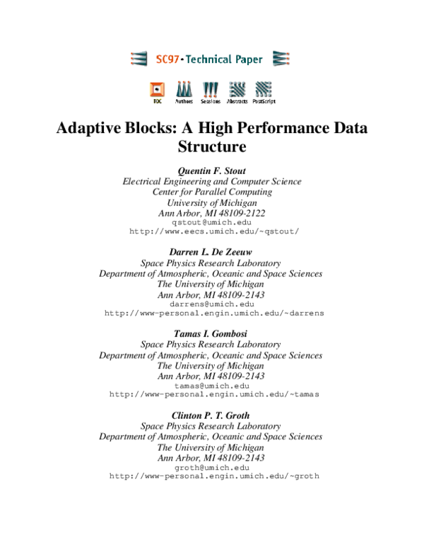 (PDF) Adaptive blocks | Quentin F Stout - Academia.edu