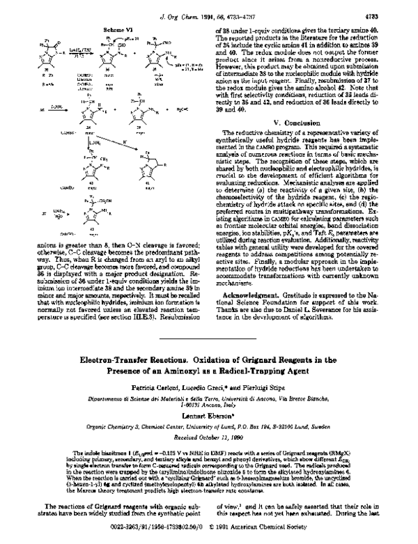 (PDF) Electron-transfer reactions. Oxidation of Grignard reagents in ...
