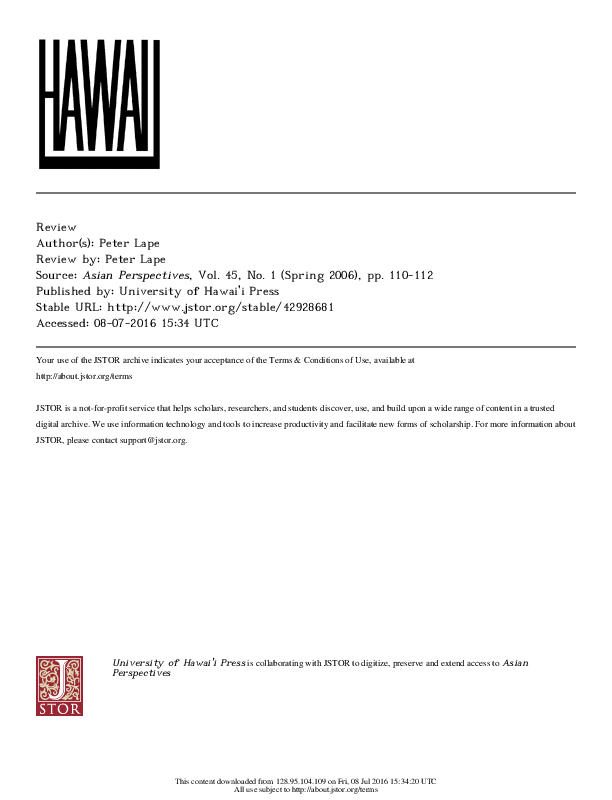 (PDF) Southeast Asian Archaeology: Wilhelm G. Solheim II Festschrift ...