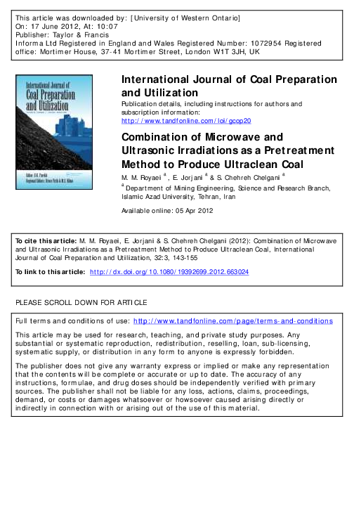 (PDF) Combination of Microwave and Ultrasonic Irradiations as a ...