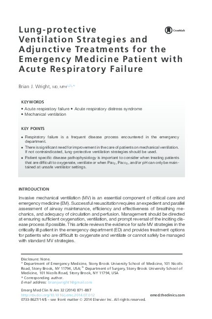 (PDF) Lung-protective Ventilation Strategies and Adjunctive Treatments ...