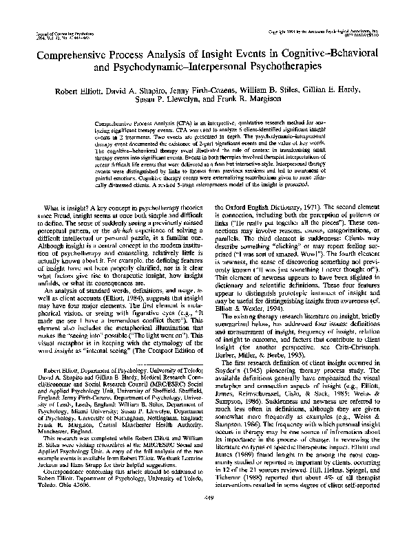 (PDF) Comprehensive process analysis of insight events in cognitive ...