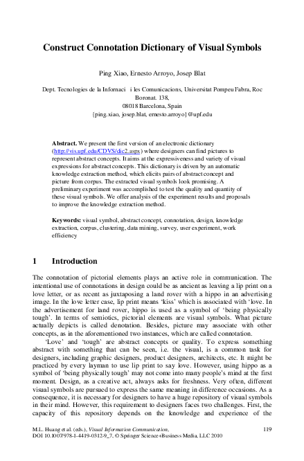 (PDF) Construct Connotation Dictionary of Visual Symbols