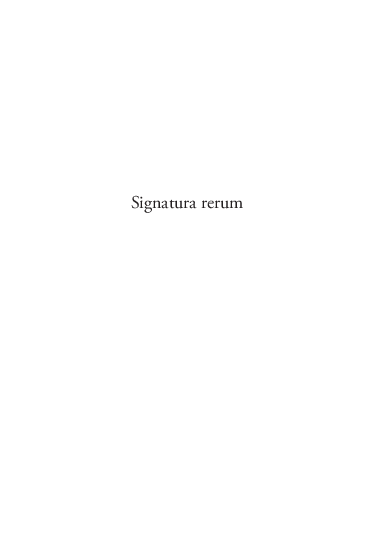 (PDF) Traducción del italiano: Giorgio Agamben (autor); Signatura rerum ...