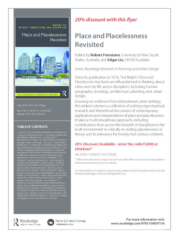 (PDF) Revisiting Place and Placelessness