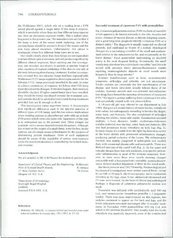 (PDF) Successful treatment of cutaneous PAN with pentoxifylline