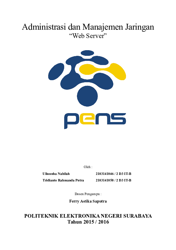(DOC) Administrasi dan Manajemen Jaringan "Web Server" - EEPIS