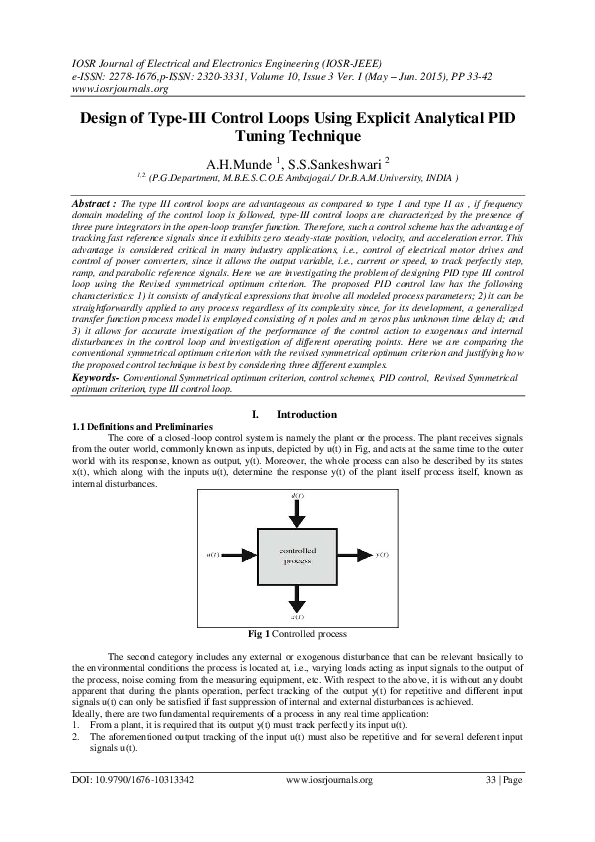 (PDF) Design of Type-III Control Loops Using Explicit Analytical PID ...