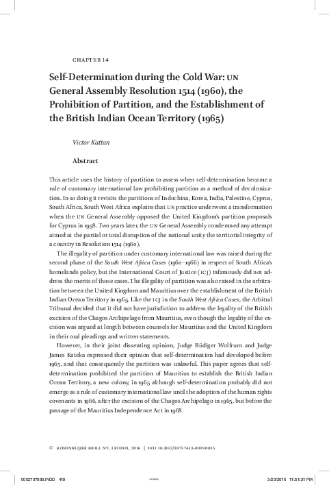 (PDF) Self-Determination during the Cold War: UN General Assembly ...