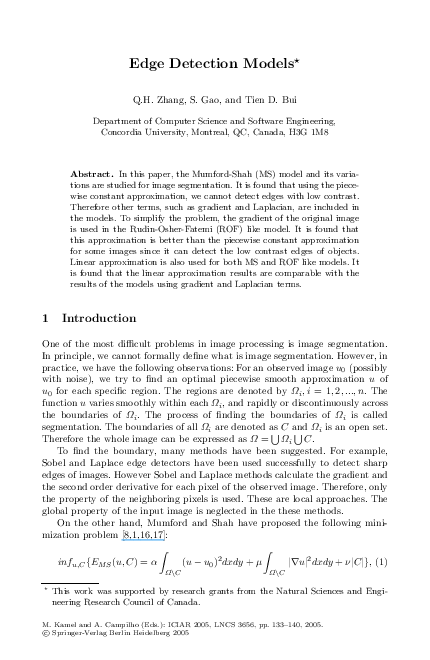 (PDF) Edge Detection Models