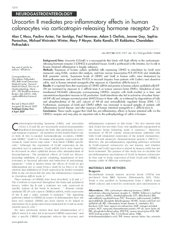 (PDF) Urocortin II mediates pro-inflammatory effects in human ...
