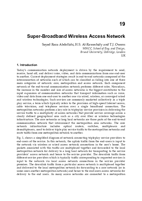(PDF) Super-Broadband Wireless Access Network