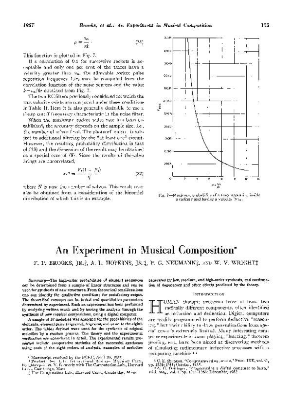 (PDF) An Experiment in Musical Composition
