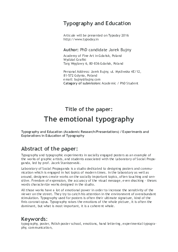 (PDF) The emotional typography
