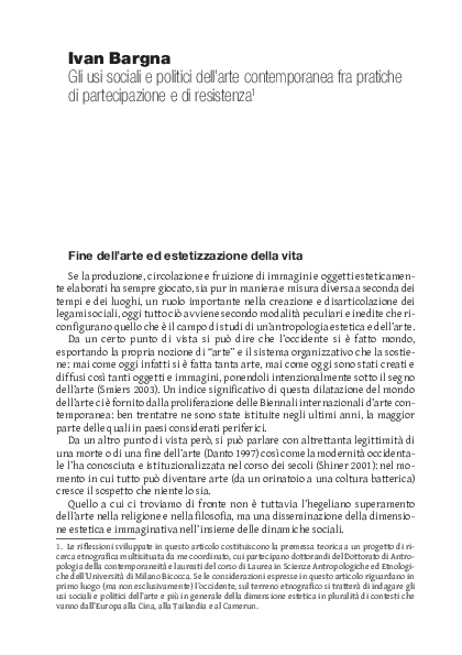 (PDF) Gli usi sociali e politici dell’arte contemporanea fra pratiche ...
