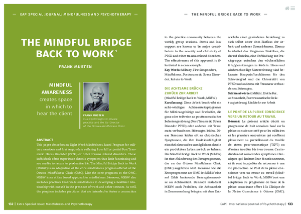 (PDF) The Mindful Bridge Back to Work