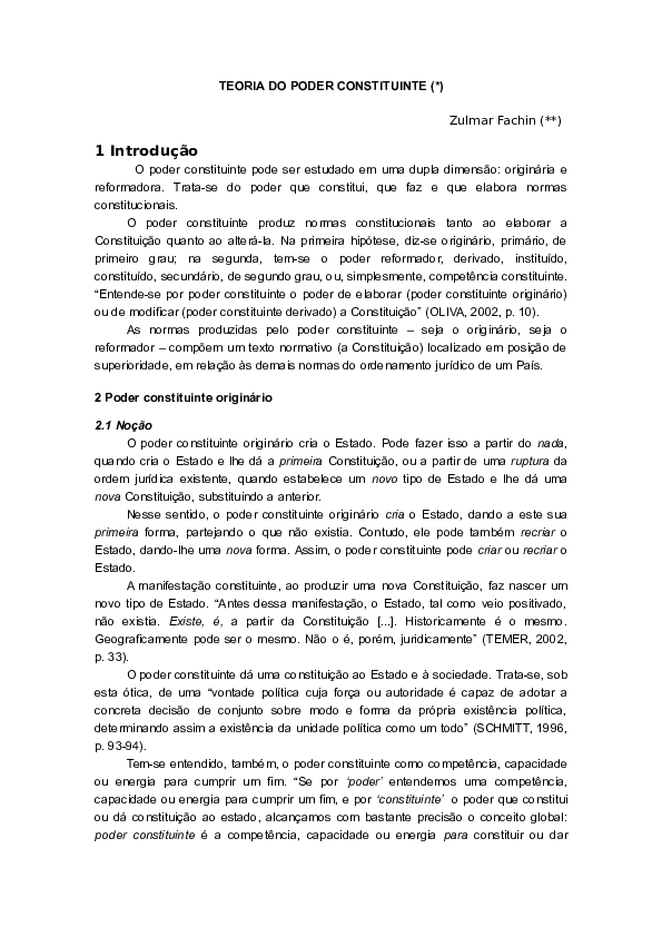 (DOC) TEORIA DO PODER CONSTITUINTE