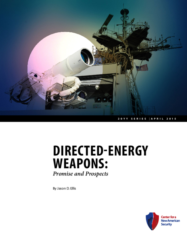 (PDF) DIRECTED-ENERGY WEAPONS: Promise and Prospects
