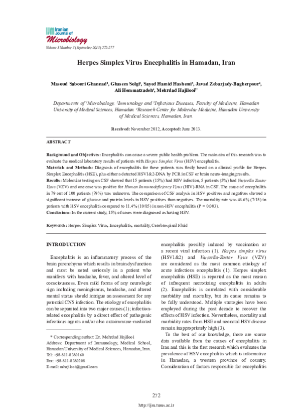 (PDF) Atypical Presentation of Herpes Simplex Virus 1 Encephalitis in Pediatric Age | Filippo ...