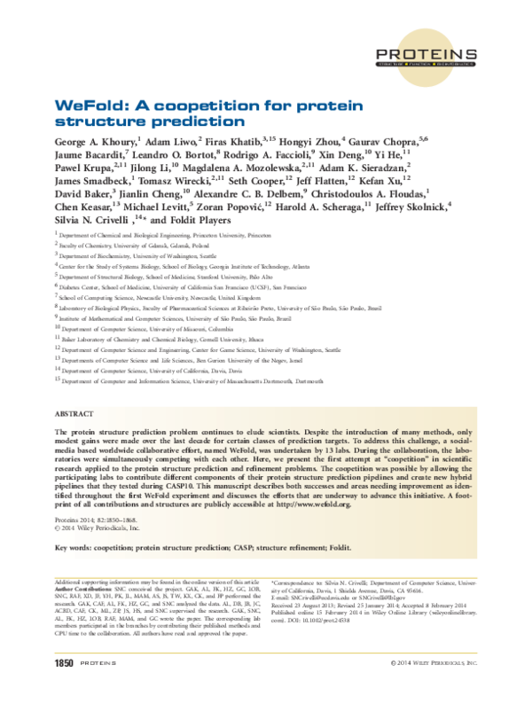 (PDF) WeFold Paper Final | Rodrigo Faccioli, Silvia Crivelli, Firas ...