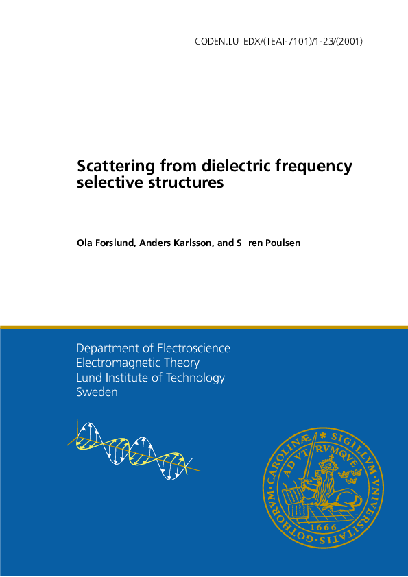 (PDF) Scattering from dielectric frequency selective structures