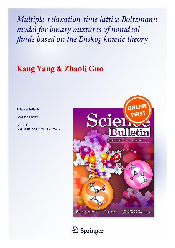 Pdf Multiple Relaxation Time Lattice Boltzmann Models In Three Dimensions Li Shi Luo And