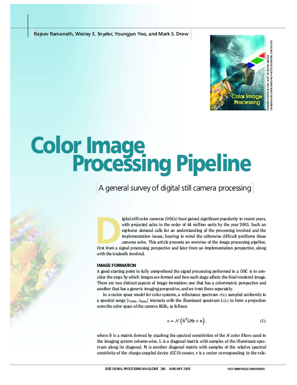 (PDF) Color image processing pipeline