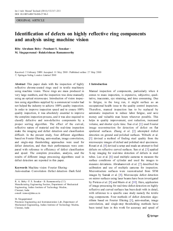 (PDF) Identification of defects on highly reflective coated ring ...