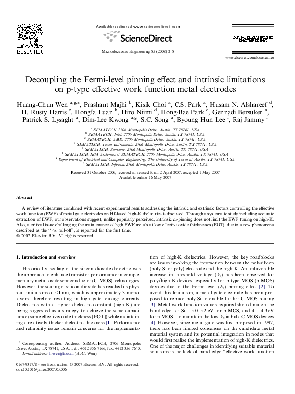 (PDF) Hybrid functional versus quasiparticle calculations for the Schottky barrier and effective ...