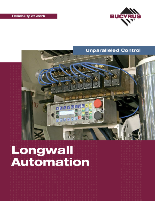 (PDF) Reliability at work Longwall Automation Unparalleled Control