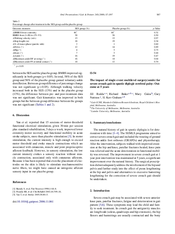(PDF) The impact of single event multilevel surgery(semls) for severe ...