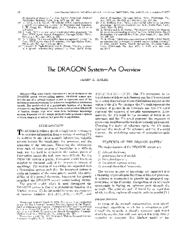(PDF) The DRAGON system--An overview