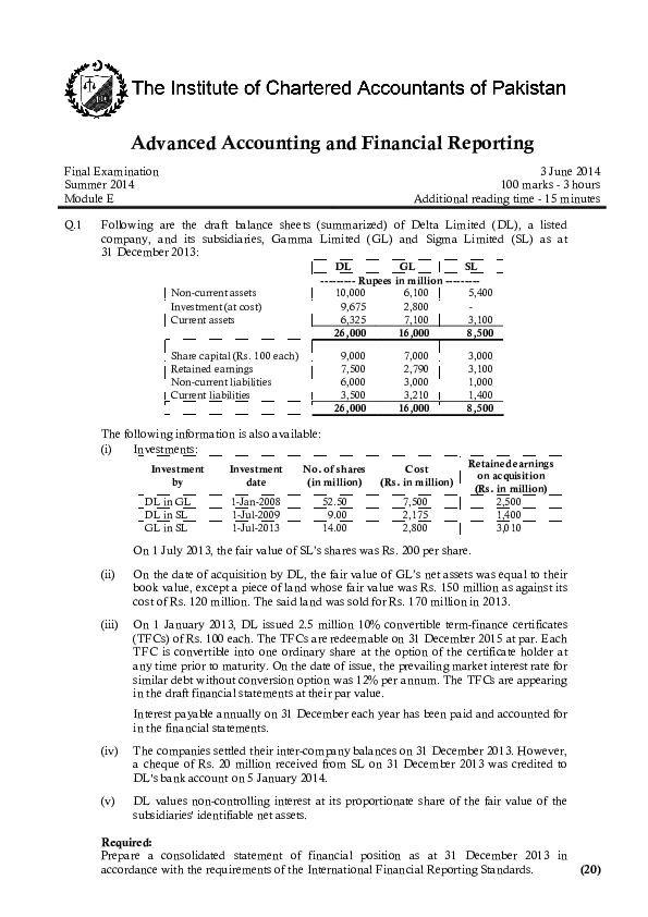 (PDF) Advanced Accounting and Financial Reporting