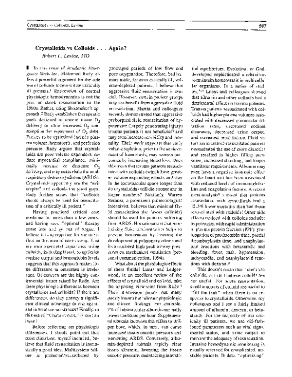 crystalloids and colloids ppt