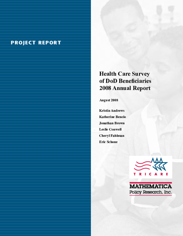 (PDF) Health Care Survey of DoD Beneficiaries 2008 Annual Report ...