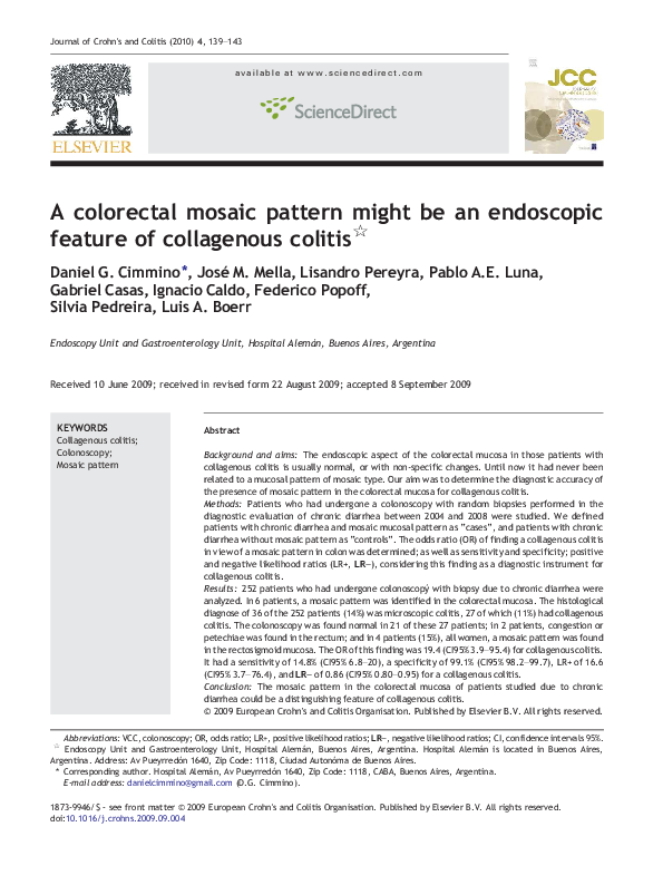(PDF) A colorectal mosaic pattern might be an endoscopic feature of ...