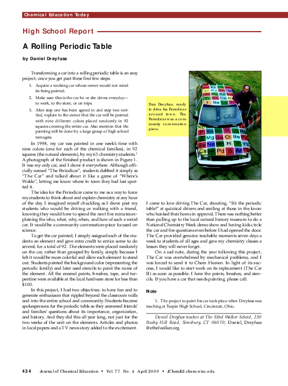 (PDF) A Rolling Periodic Table