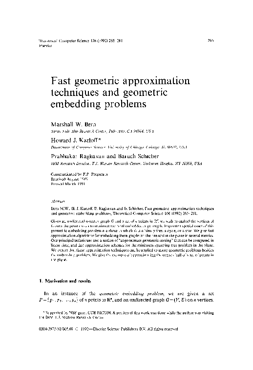 (PDF) Fast geometric approximation techniques and geometric embedding ...