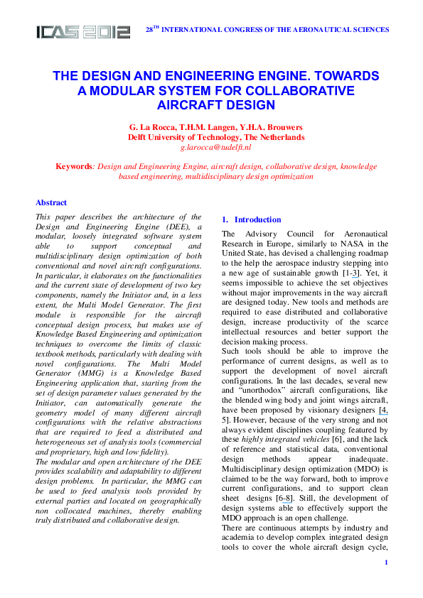 (PDF) The design and engineering engine. Towards a modular system for ...